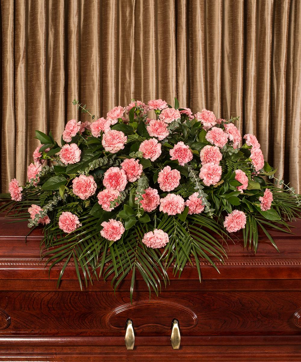 Pink Carnations Casket Spray | Akron & Dover (OH) Sympathy Flowers ...